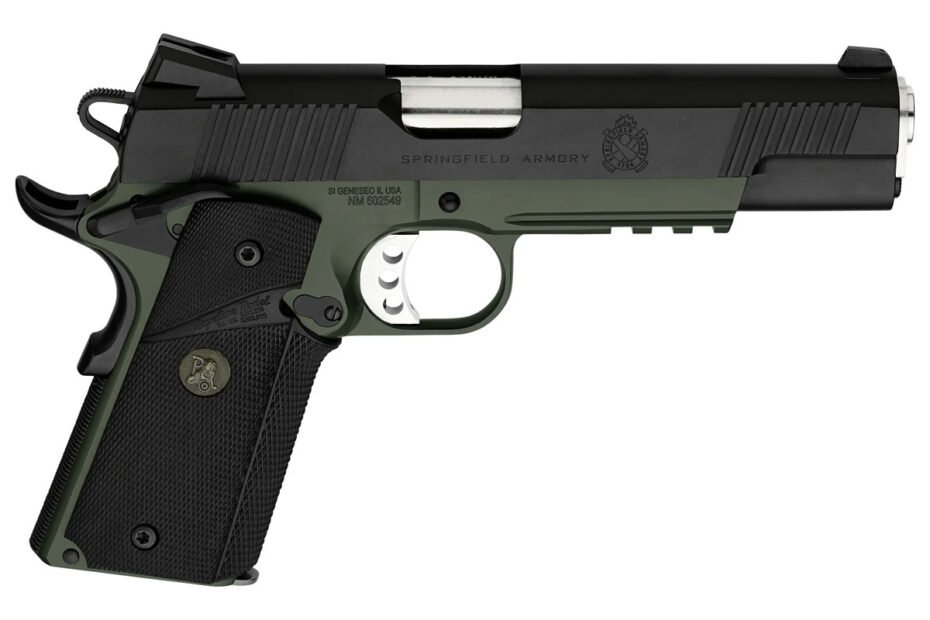 Springfield 1911 CA Loaded Marine Corps Operator .45 ACP Pistol, OD ...